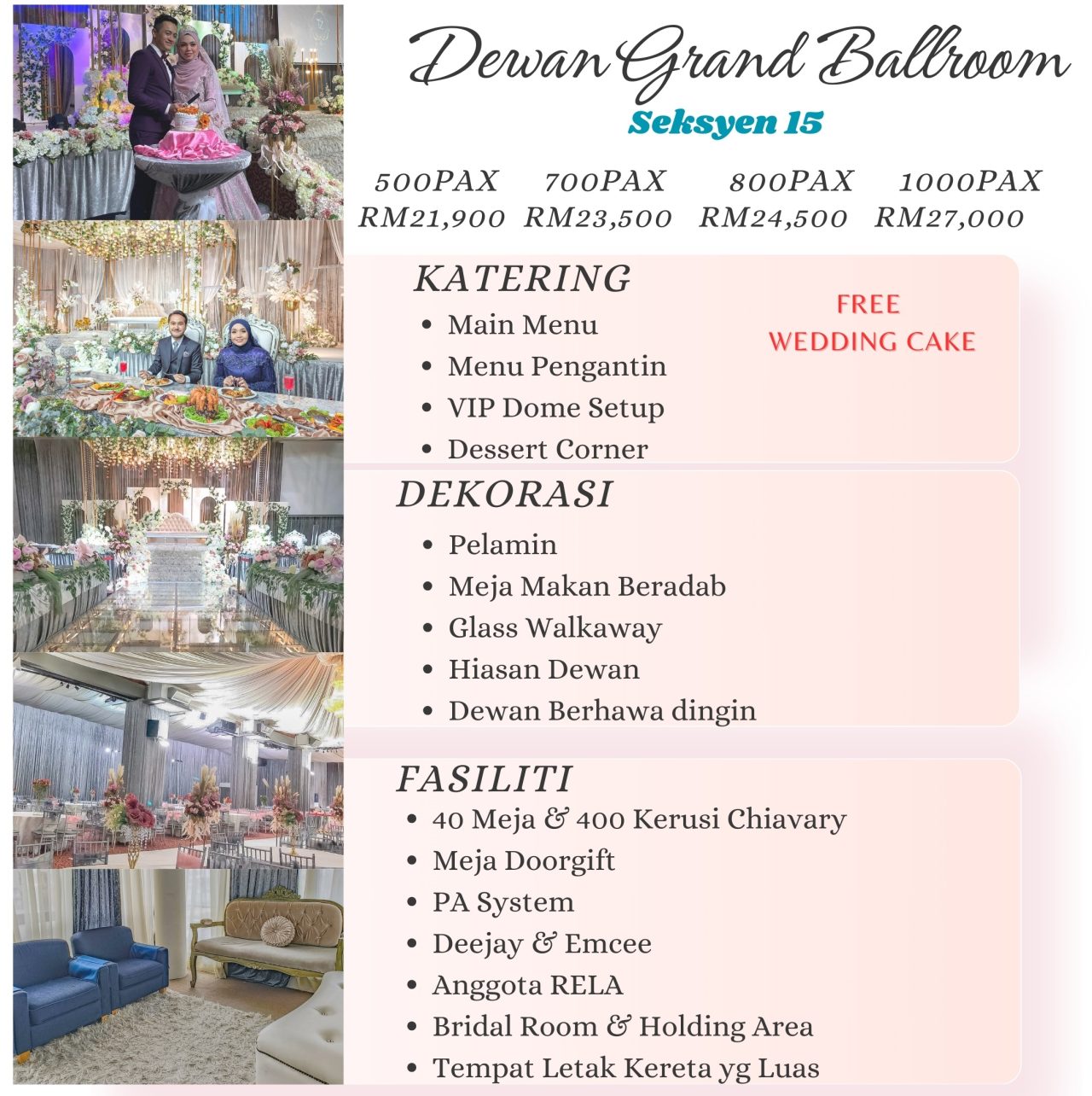 Pakej Lengkap Dewan Kahwin Shah Alam 2026